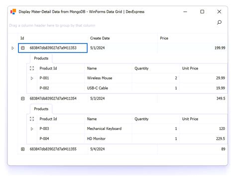 Bind The Grid To A Mongodb Database Winforms Controls Devexpress