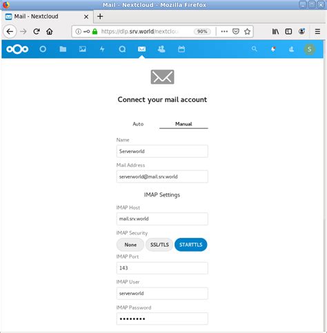 Centos 8 Nextcloud Use Mail Server World
