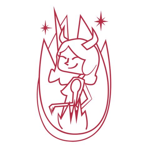 Design Png E Svg De Desenho De Garota Do Diabo Para Camisetas
