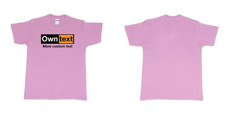 Custom Tshirt Design Porn Hub Add Custom Text Print Tshirt In Fabric Color Light Pink Choice