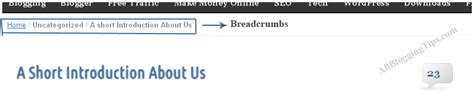 How To Add Stylish Breadcrumbs Navigation In Blogger