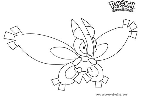 Pokemon Coloring Pages Mothim Free Printable Coloring Pages