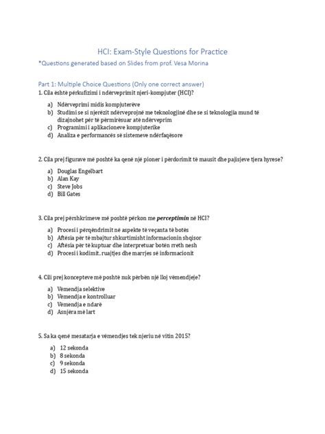 Hci Questions For Practice Pdf