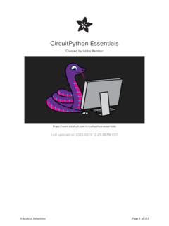 CircuitPython Essentials Adafruit Industries Circuitpython Essentials Adafruit Industries