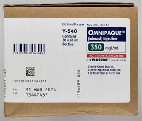 Omnipaque 350 Mg 100 Ml Injection At ₹ 1300 Bottle Omnipaque Solution