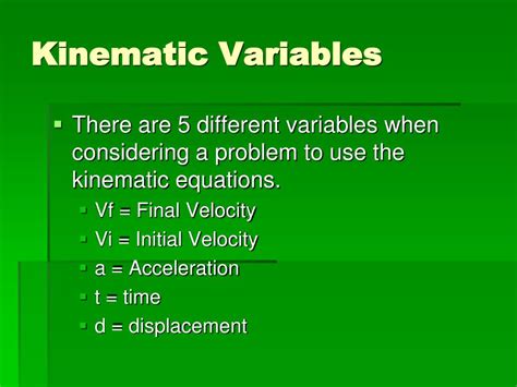 ppt kinematic equations chapter 2 section 2 powerpoint presentation