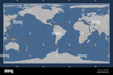 Altiplano Tectonic Plate On The Solid Contour Map In The Patterson Cylindrical Oblique