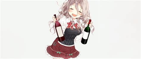 Скачать обои Girl Thighhighs Long Hair Dress Boobs Anime