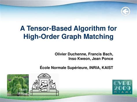 Ppt A Tensor Based Algorithm For High Order Graph Matching Powerpoint Presentation Id9343162