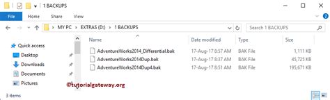 Backup SQL Database