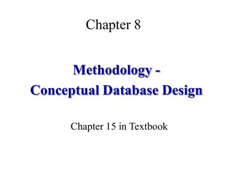 Methodology Conceptual Database Design