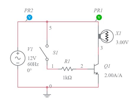 Transistor Como Interruptor Multisim Live
