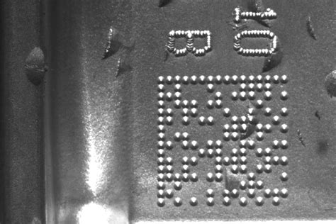 Data Matrix Marking And Reading On Engine Components At A High Temperature Sic Marking