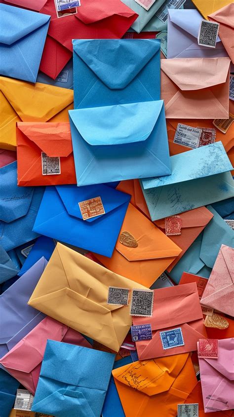 Free Colorful Envelope Assortment Image Envelopes Colorful Mail
