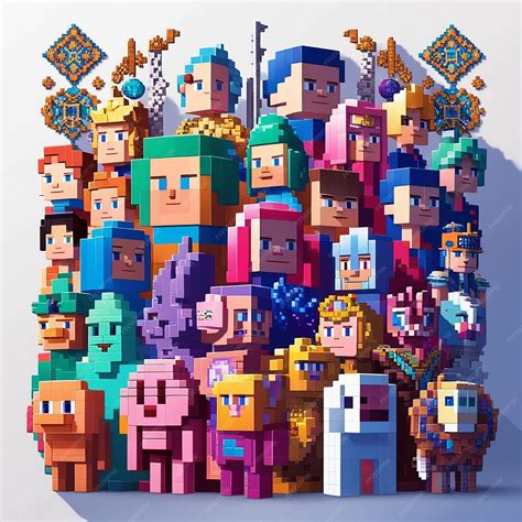 Create Your Own Pixel World Character And Element Templates Premium Ai Generated Image