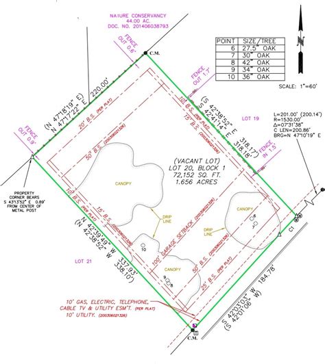 Tree Survey Westar Alamo Land Surveyors San Antonio Texas