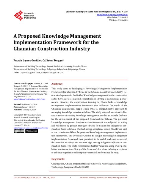 Pdf A Proposed Knowledge Management Implementation Framework For The