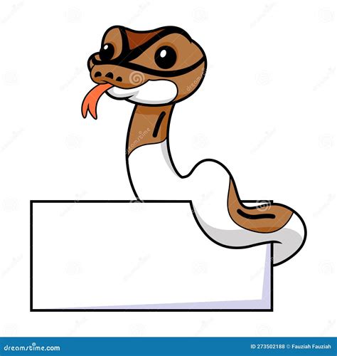 Cute Pied Reticulated Python Cartoon Vector Illustration 277472492