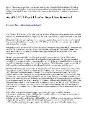 Fillable Online How To Check An AutoCAD Serial Number And Product Key Fax Email Print PdfFiller