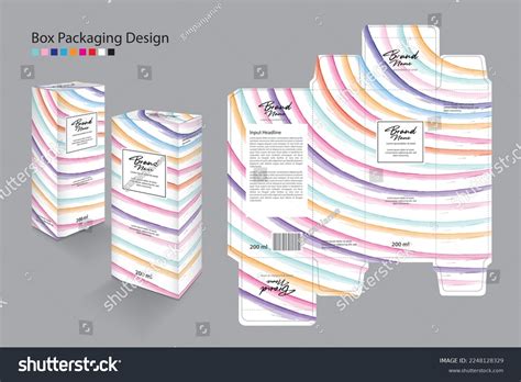 Box Packaging Design Template Cosmetic Supplement Stock Vector Royalty