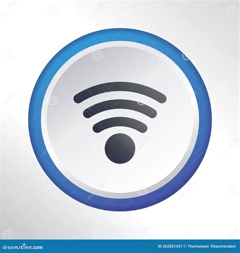 Wifi Button Flat Icon Button Vector Design Stock Vector Illustration Of Modern Connect 262851427