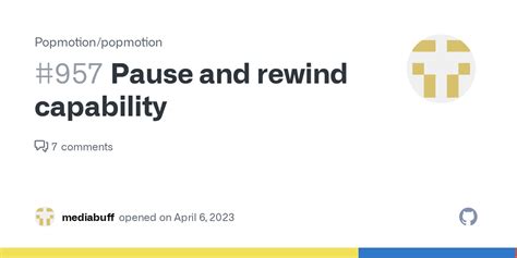 Pause And Rewind Capability · Issue 957 · Popmotionpopmotion · Github
