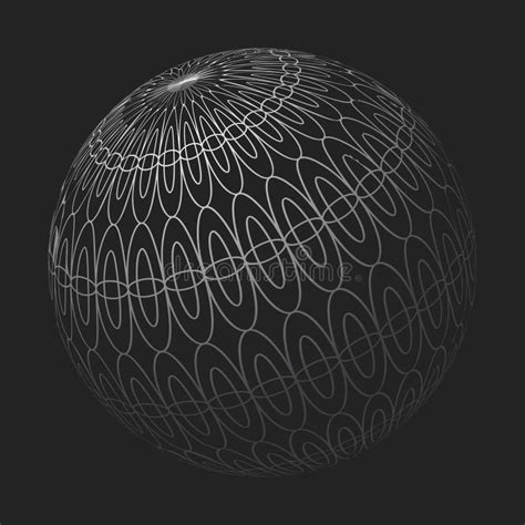 3d Sphere Mesh Grid Ball Or Sphere In Grid Of Line 3d Abstract Object