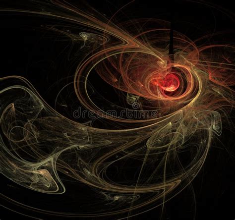 Abstract Background Of Bright Orange Yellow Lines On A Black Background Neural Network Stock