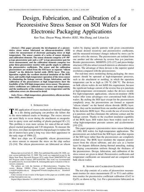 Pdf Design Fabrication And Characterization Of A Two Step Released