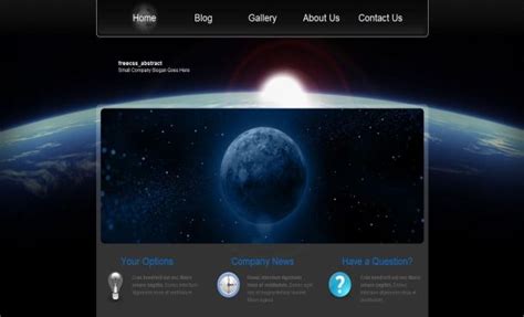 Abstract Space Black Css Website Template