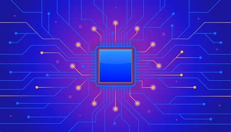 Premium Vector Computer Chip Technology Background