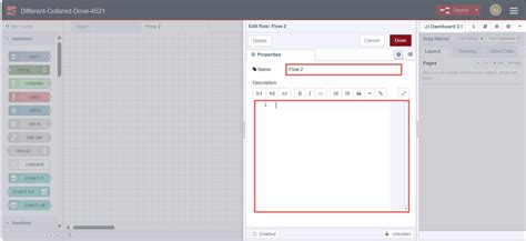 node red editor workspace flowfuse