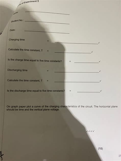 Solved Of Experiments Babe No Date Charging Time Chegg Com