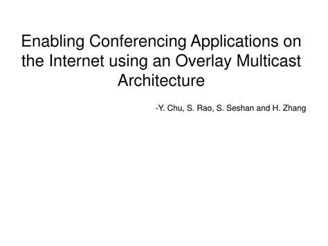 Ppt Application Layer Multicast Powerpoint Presentation Free