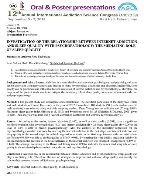 Pdf Investigation Of The Relationship Between Internet Addiction And