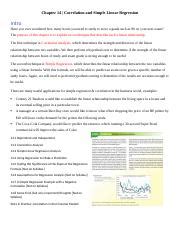 Chapter Correlation Analysis And Regression Analysis Docx Chapter Correlation And