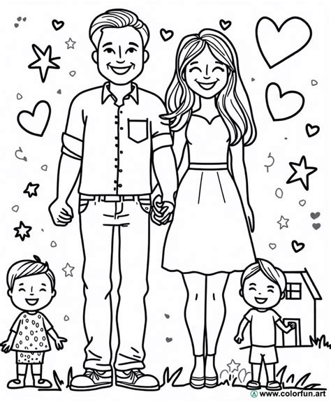 Coloriage De Maman Et Papa Joyeux T L Charger Ou Imprimer Gratuitement