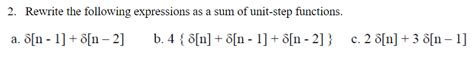 solved 2 rewrite the following expressions as a sum of