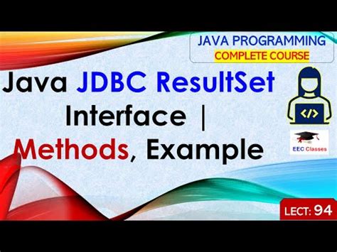 Java JDBC ResultSet Interface Java JDBC Tutorial For Beginners In