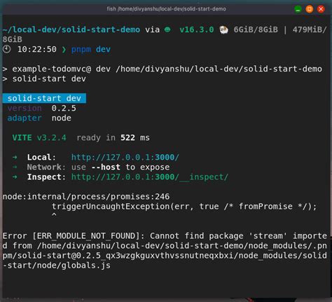 Cannot Find Package Stream Imported From Node Modules Solid Start Node Modules Solid Start