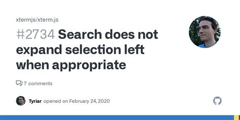 Search Does Not Expand Selection Left When Appropriate · Issue 2734