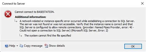 The Object Explorer Will No Longer Connect Microsoft Qanda