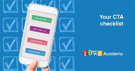 CTA Button Checklist Zoho Academy