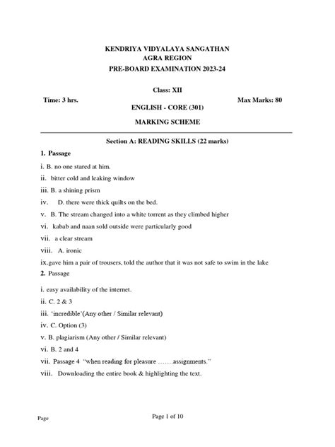 Ms Pb 1 Xii Eng Set 1 Pdf Emotions Cognition