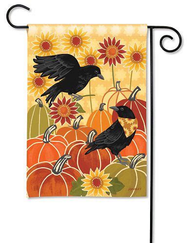 Sunflower Crows Garden Flag Fall Flags Garden Flag Yard Flag