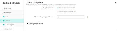 Control Os Updates Device Policy Xenmobile® Server