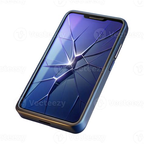 extraordinary rustic a cracked smartphone screen displaying a distorted