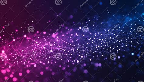 Abstract Molecular Structure Purple And Blue Background Science Chemistry Laboratory Research