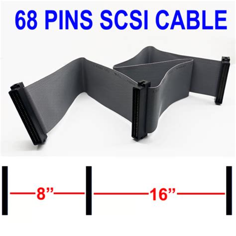 Ultra Scsi Ribbon Cable Internal 68pin 2 Device 24 Inch Ebay