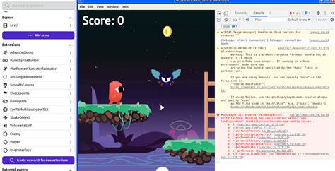 Console Shows An Error About Firebase If The Advanced Platformer Movements Extension Is